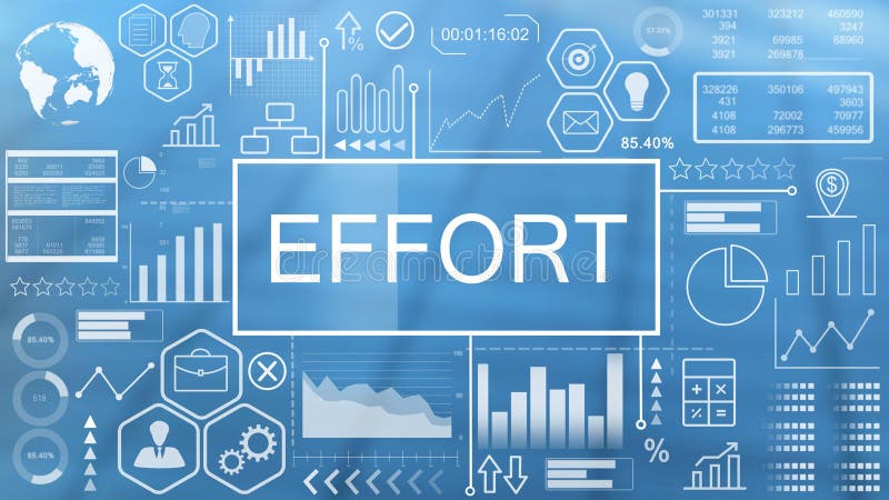 Effort, Animated Typography Stock Illustration - Illustration of ...