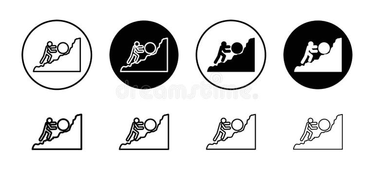 Effort Vector Icon Set Collection. Effort Outline Flat Icon Stock ...