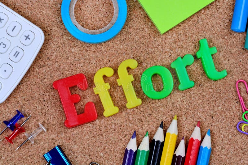 EFFORT Word Made with Wooden Blocks Concept Stock Image - Image of ...