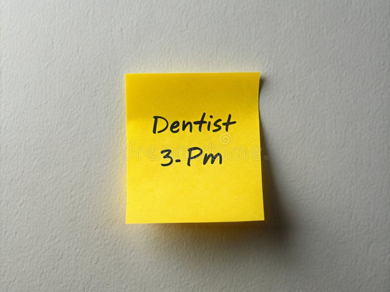 Effortless Dental Appointment Reminder a Clean Minimalist Postit Note ...