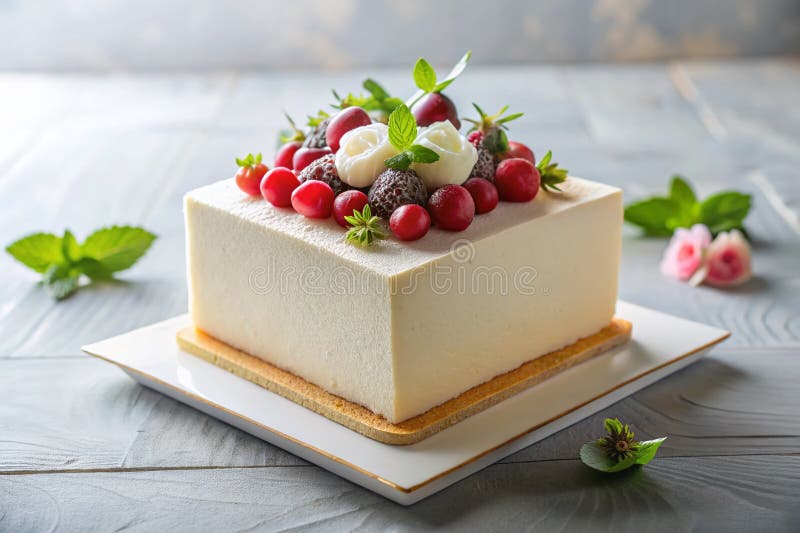 Effortless Elegance Minimalist Square Cake Decorating Ideas for ...