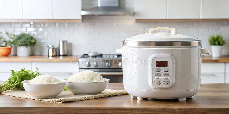Effortless Elegance Sleek White Rice Cooker for a Modern Kitchen ...