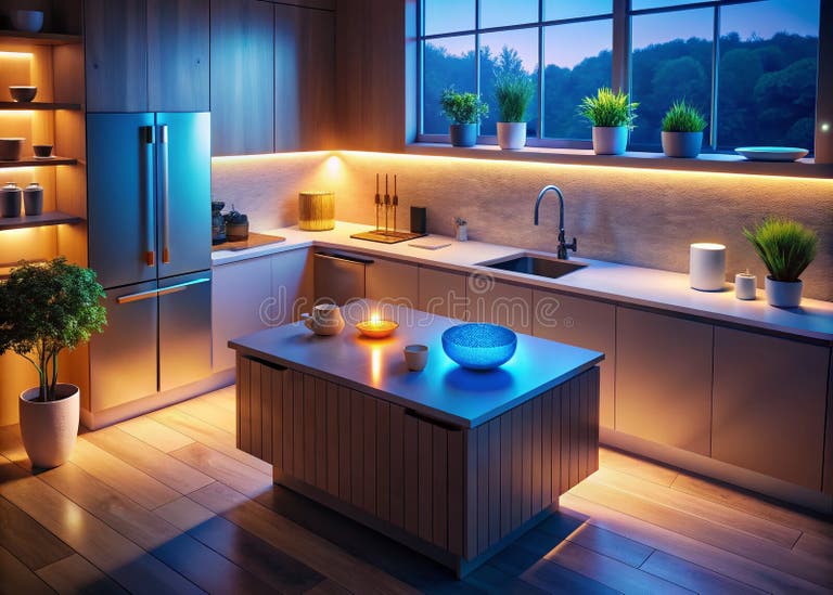 Effortless Elegance a Smart Kitchen Designed for Modern Living with AIPowered Convenience Stock ...