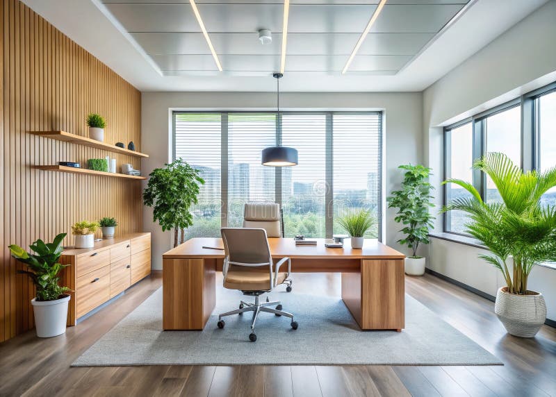 Effortless Modern Office Design a Tranquil Workspace for Productivity ...