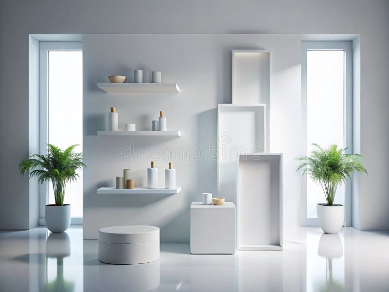 Effortless White 3D Product Display Background a Modern Minimalist ...