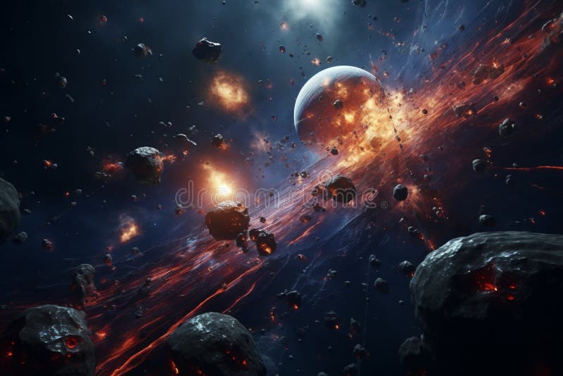 Glide through a Cosmic Panorama with Diverse Stock Illustration ...