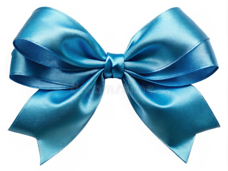 Effortlessly Elegant Blue Satin Bow a Delicate Accent on a Pristine ...