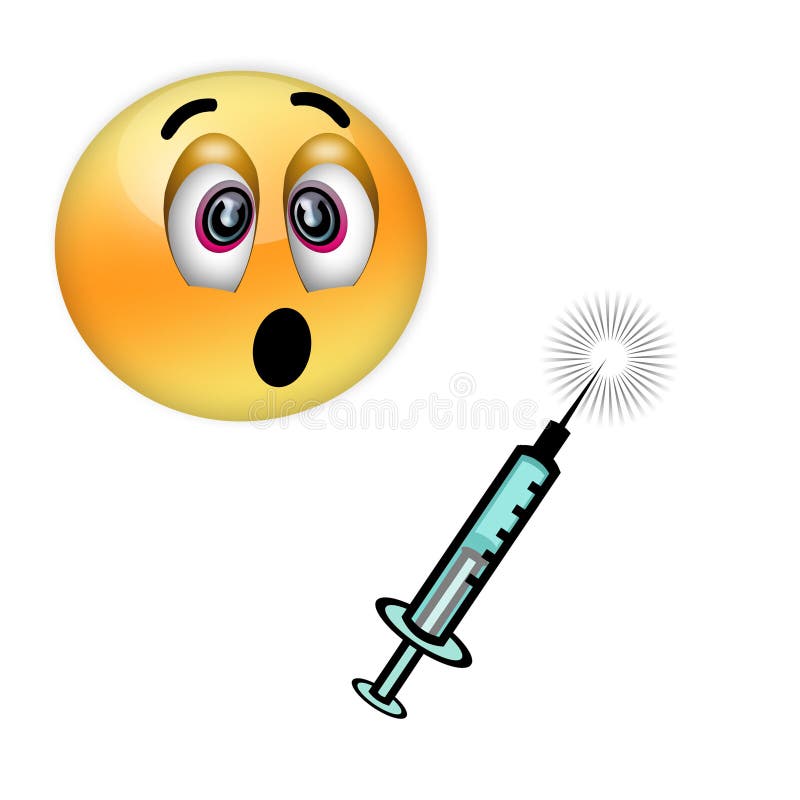 Smiley Emoticon Obtenant Le Vaccin Illustration de Vecteur ...