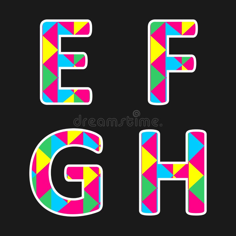 The EFGH letters stock vector. Illustration of design - 79975777