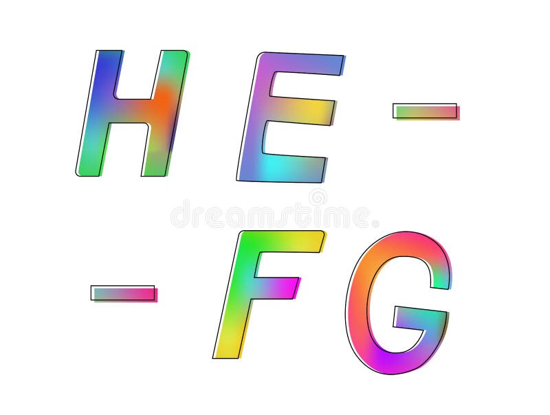 The EFGH letters stock vector. Illustration of style - 252008115