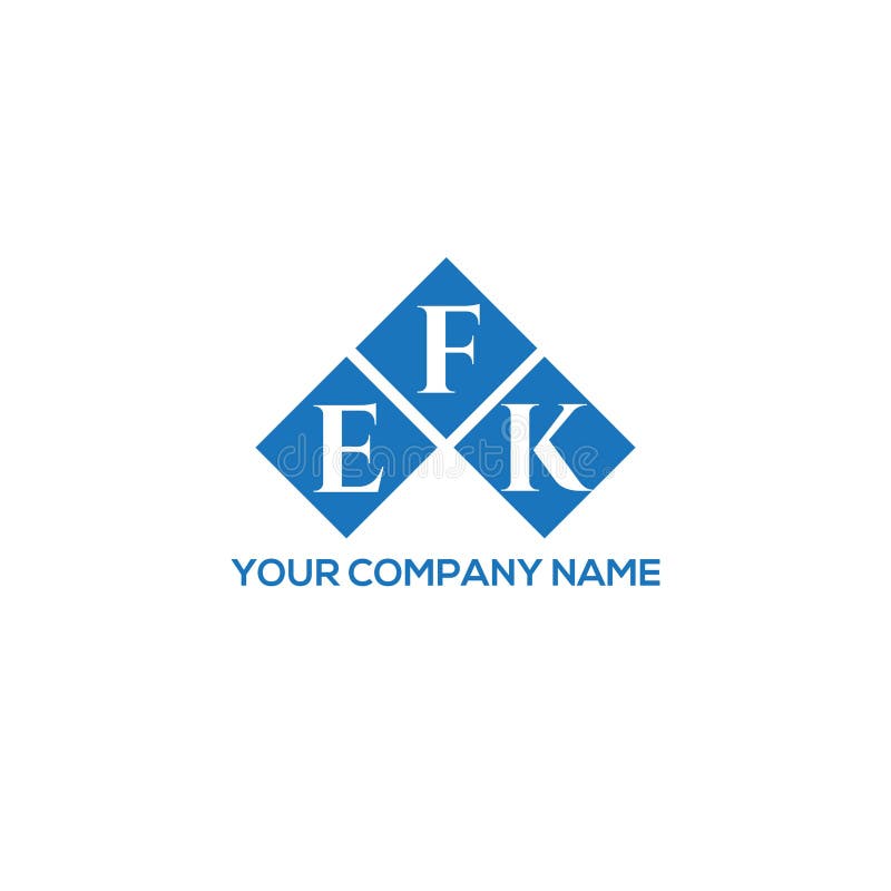 EFK Letter Logo Design on BLACK Background. EFK Creative Initials ...