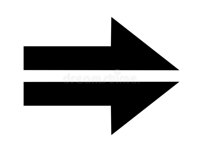 Arrow with middle cut stock illustration. Illustration of pathways ...