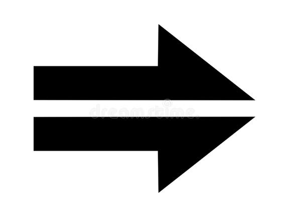 Arrow with middle cut stock illustration. Illustration of pathways ...