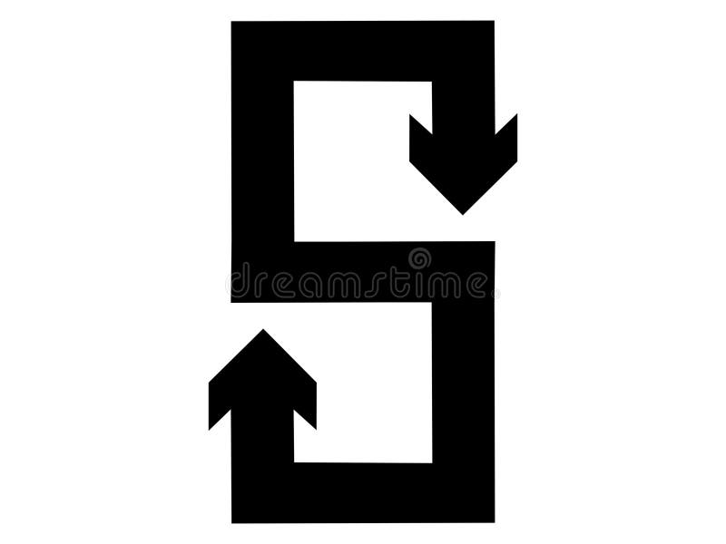 Left right pathways arrows stock illustration. Illustration of line ...