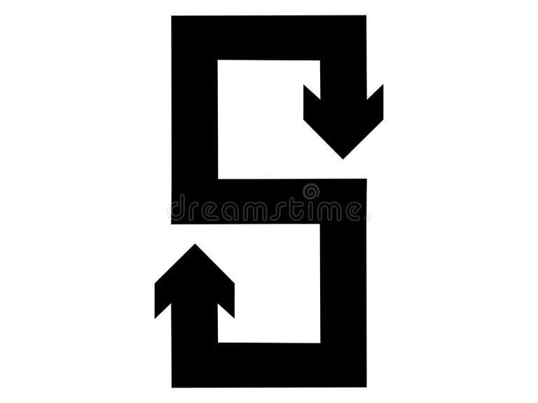 Left right pathways arrows stock illustration. Illustration of line ...