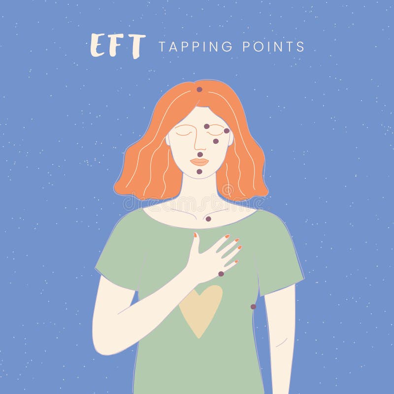 EFT Tapping Points with Blue Background Stock Illustration ...