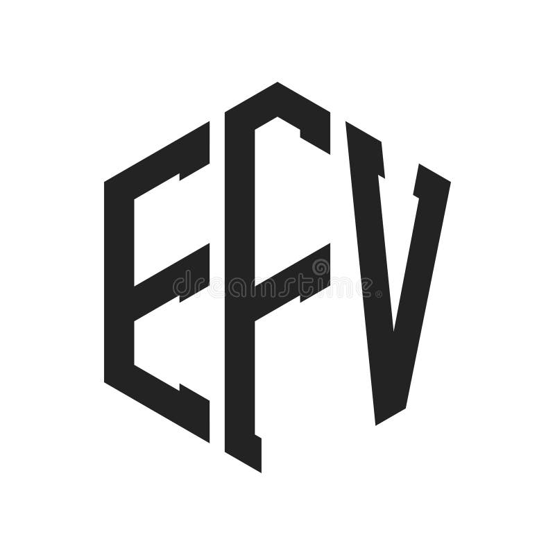 EFV Logo Design. Initial Letter EFV Monogram Logo Using Hexagon Shape ...
