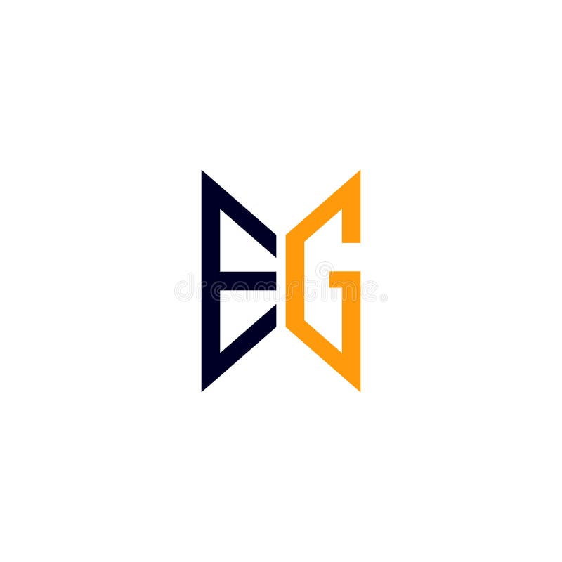 EG Letter Logo Creative Design with Vector Graphic, Stock Vector ...