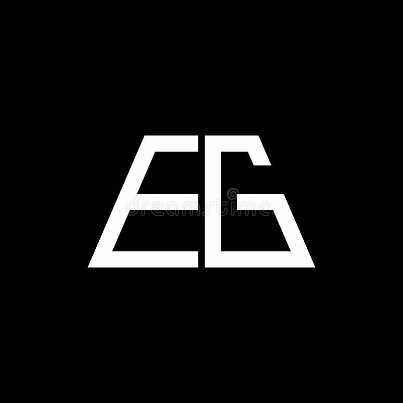 EG Logo Abstract Monogram Isolated on Black Background Stock Vector ...