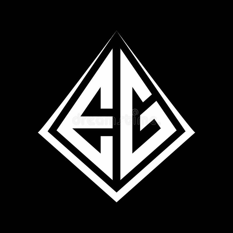 EG Logo Letters Monogram with Prisma Shape Design Template Stock Vector ...
