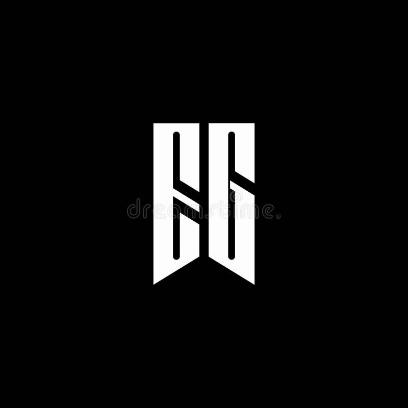 EG Logo Monogram with Emblem Style Isolated on Black Background Stock ...