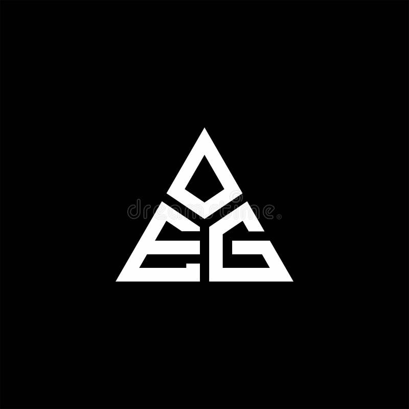 EG Monogram Logo with 3 Pieces Shape Isolated on Triangle Stock Vector ...