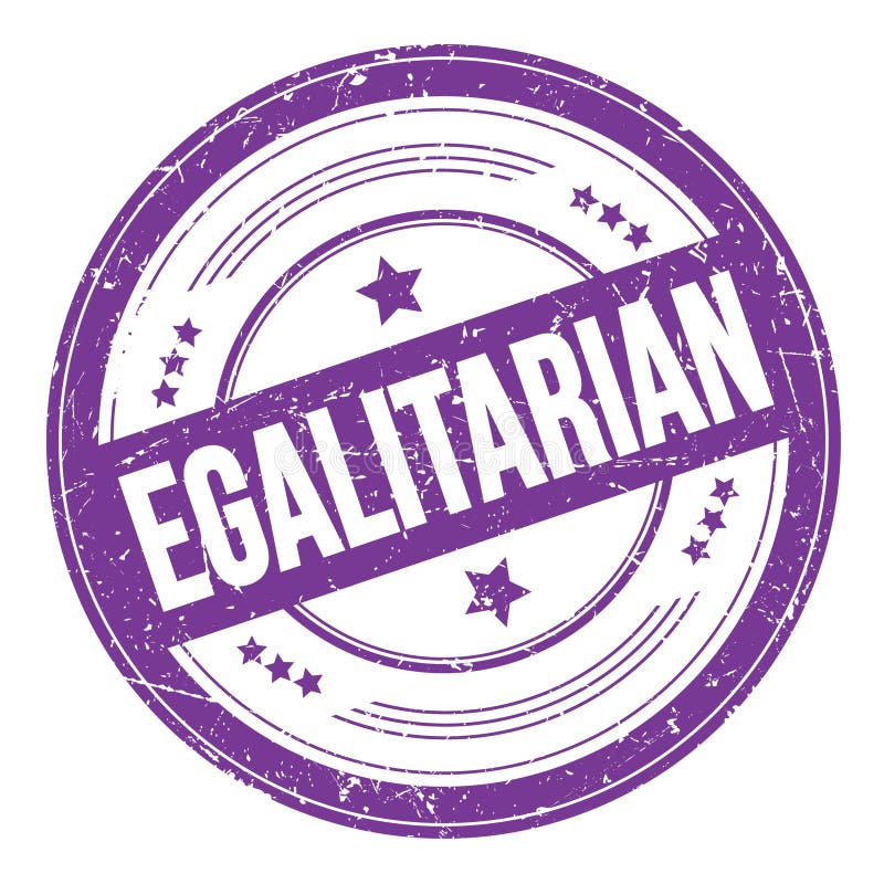 EGALITARIAN Text Written on Black Vintage Round Stamp Stock ...