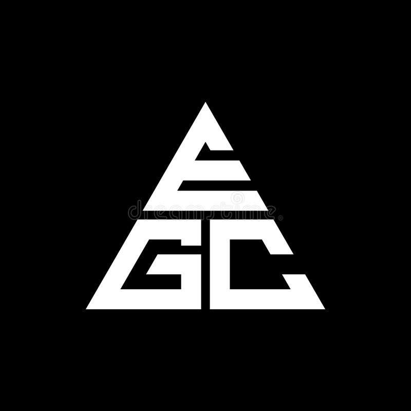 EGC Triangle Letter Logo Design with Triangle Shape. EGC Triangle Logo ...