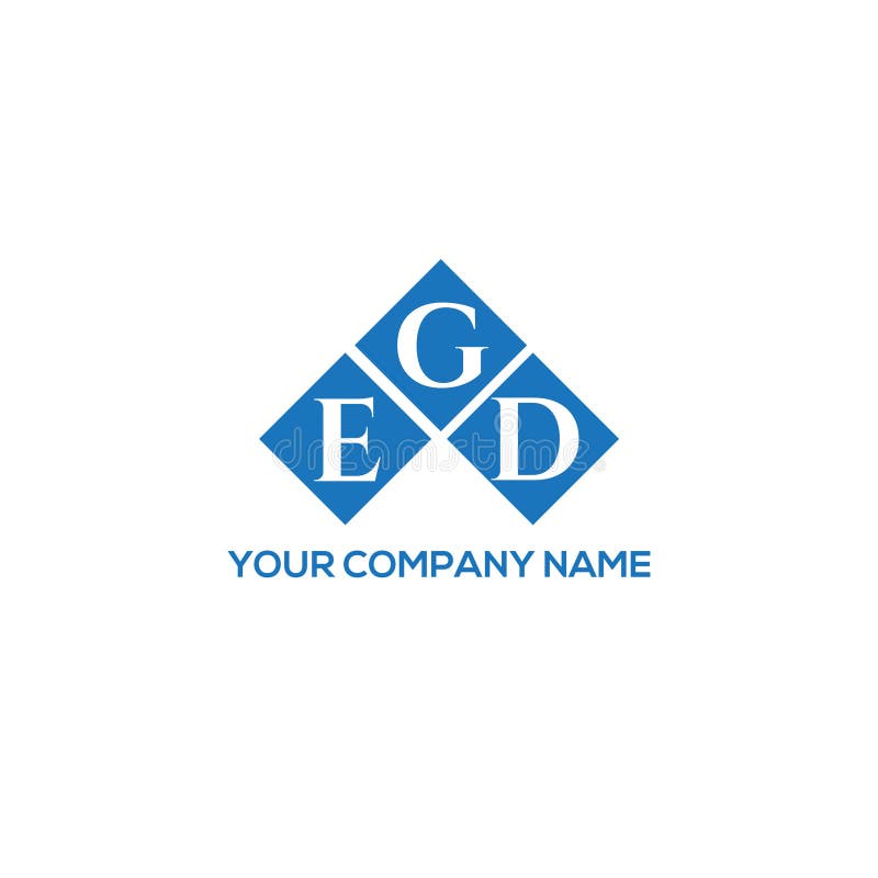 EGD Letter Logo Design on WHITE Background. EGD Creative Initials ...