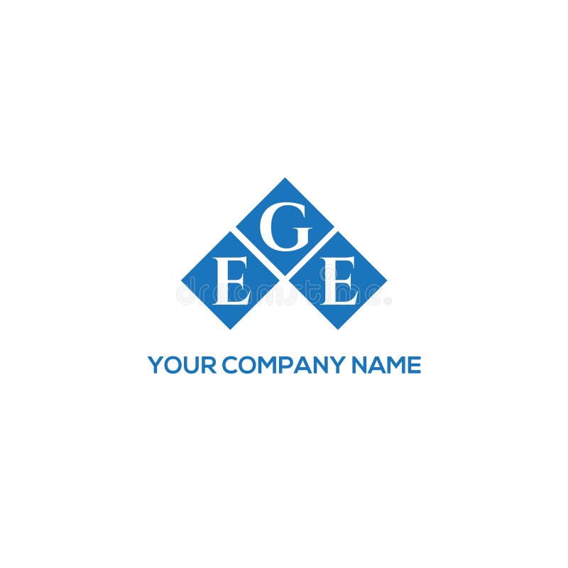 EGE Letter Logo Design on WHITE Background. EGE Creative Initials ...