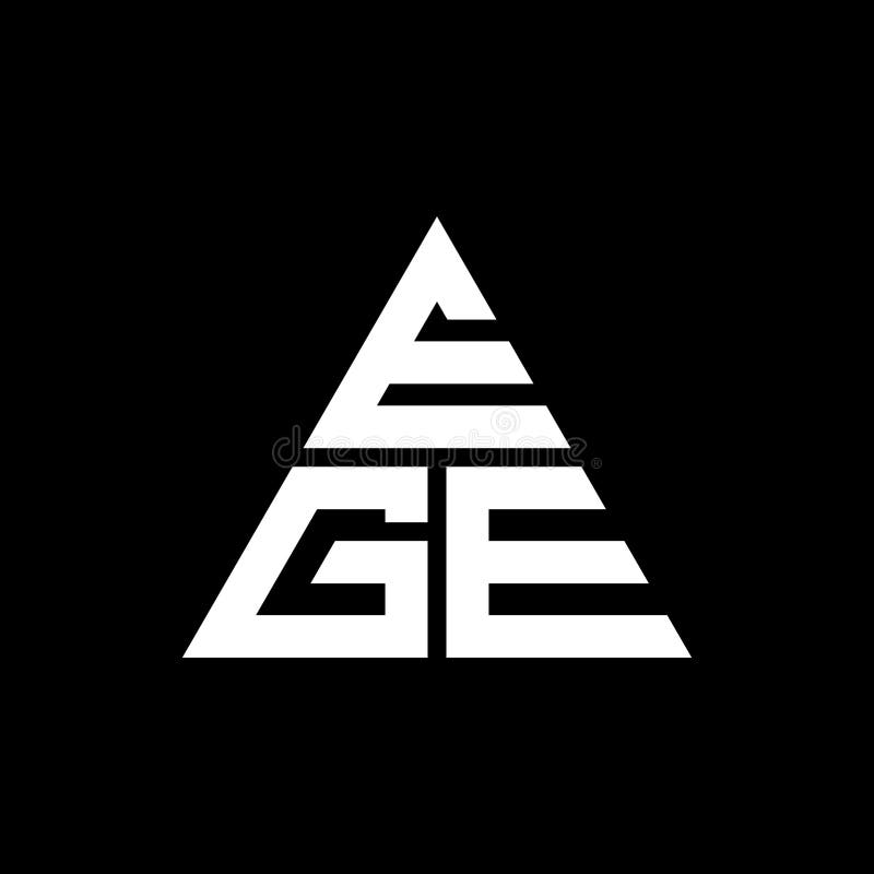 EGE Triangle Letter Logo Design with Triangle Shape. EGE Triangle Logo ...