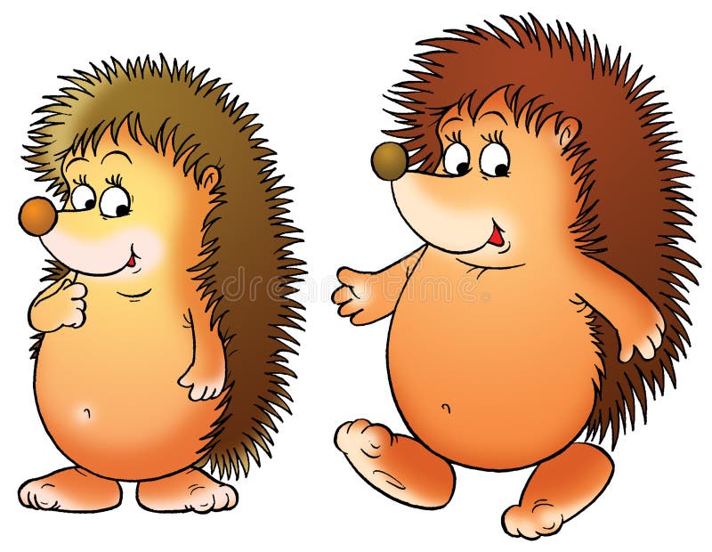 Het Dwaze Karakter Van De Egel Vector Illustratie - Illustration of ...