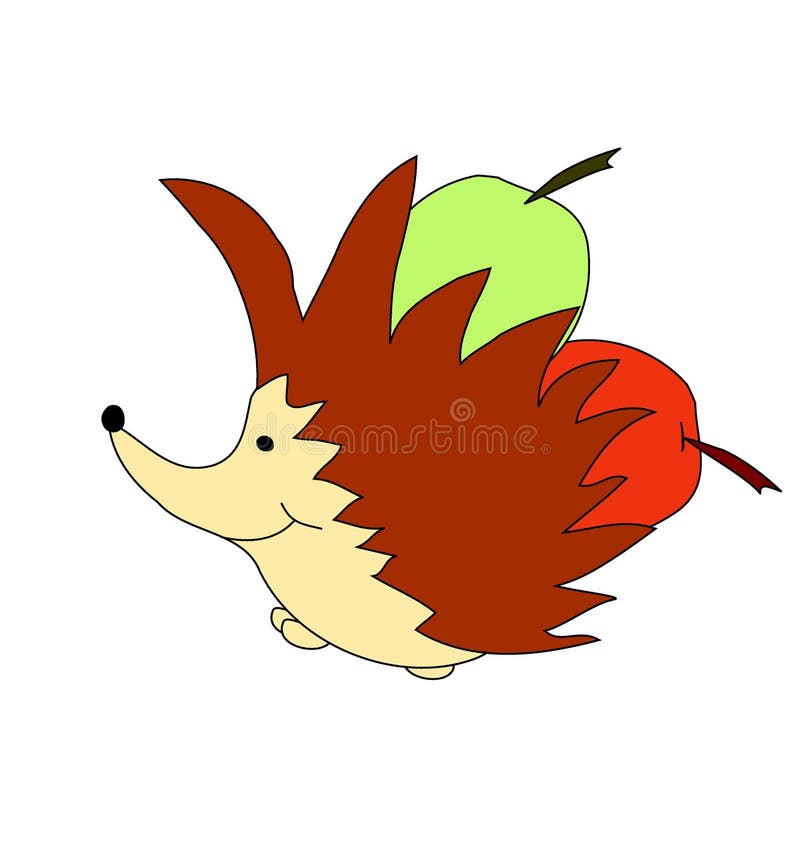 Egel vector illustratie. Illustration of geïsoleerd, glimlach - 7286924