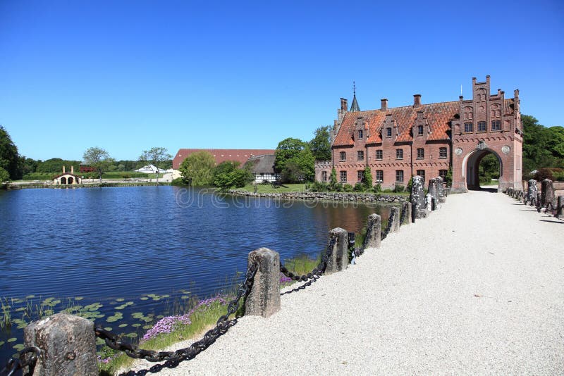 Egeskov castle stock image. Image of scandinavia, danish - 19948431