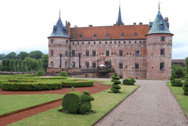 Egeskov Castle stock photo. Image of attraction, bastion - 20281284