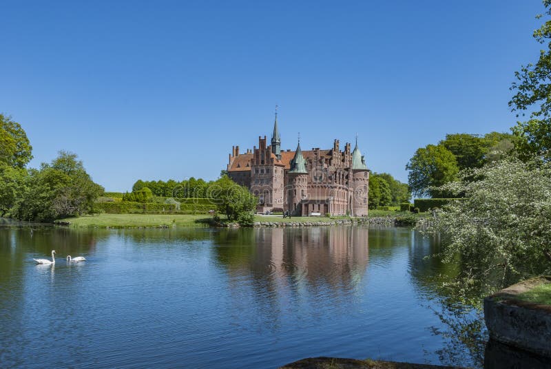 Egeskov Castle Denmark and Surroundings Stock Photo - Image of water ...