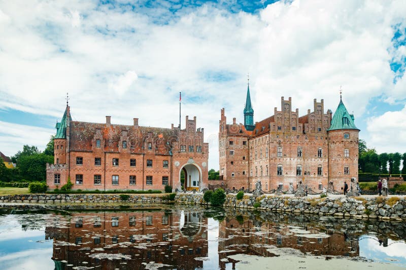 Egeskov Castle on Funen Island in Denmark Stock Photo - Image of island ...