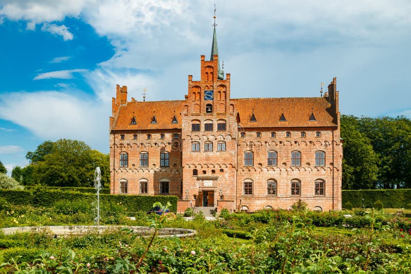 Egeskov Castle on Funen Island in Denmark Stock Image - Image of ...