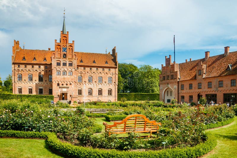 Egeskov Castle on Funen Island in Denmark Stock Photo - Image of calm ...