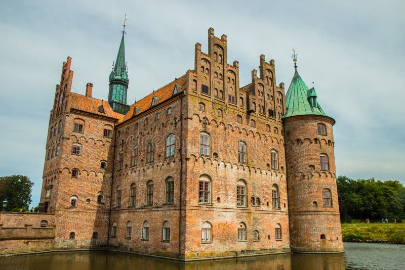 Egeskov slot in Denmark stock photo. Image of museum - 72770414