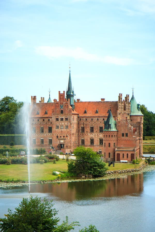 Egeskov slot in Denmark stock image. Image of museum - 73473901