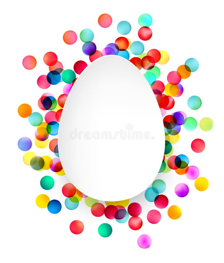 Egg Amidst Colorful Confetti. Vector Illustration Stock Vector ...