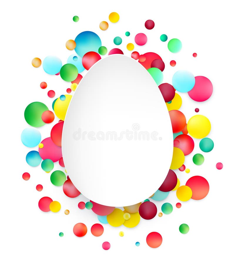 Egg Amidst Colorful Confetti. Vector Illustration Stock Vector ...