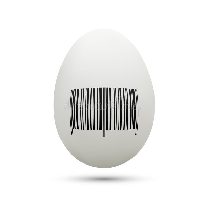 Egg with barcode stock illustration. Illustration of illustration - 6930931
