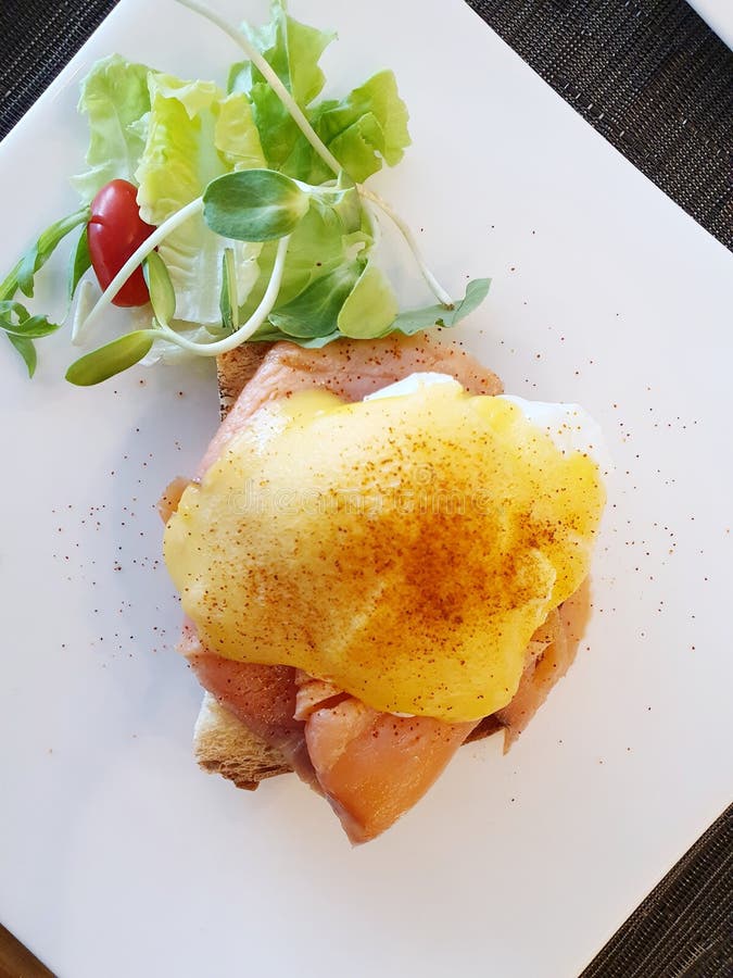 Egg Benedict for breakfast stock photo. Image of meat - 225323884
