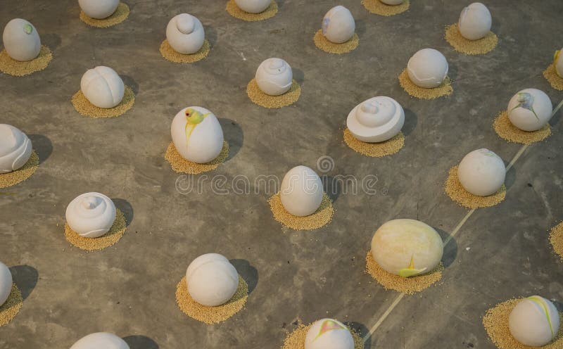 Egg and Bird Hatching Art Decoration Stock Image - Image of bird, retro ...