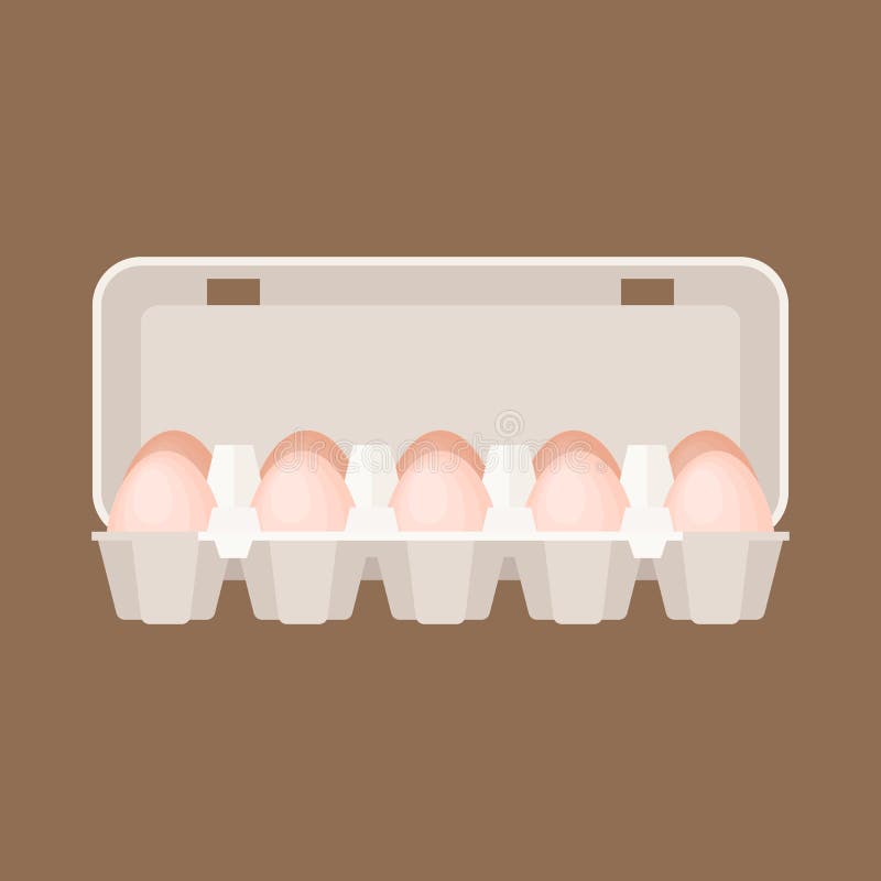 Egg box stock vector. Illustration of healthy, container - 99665592