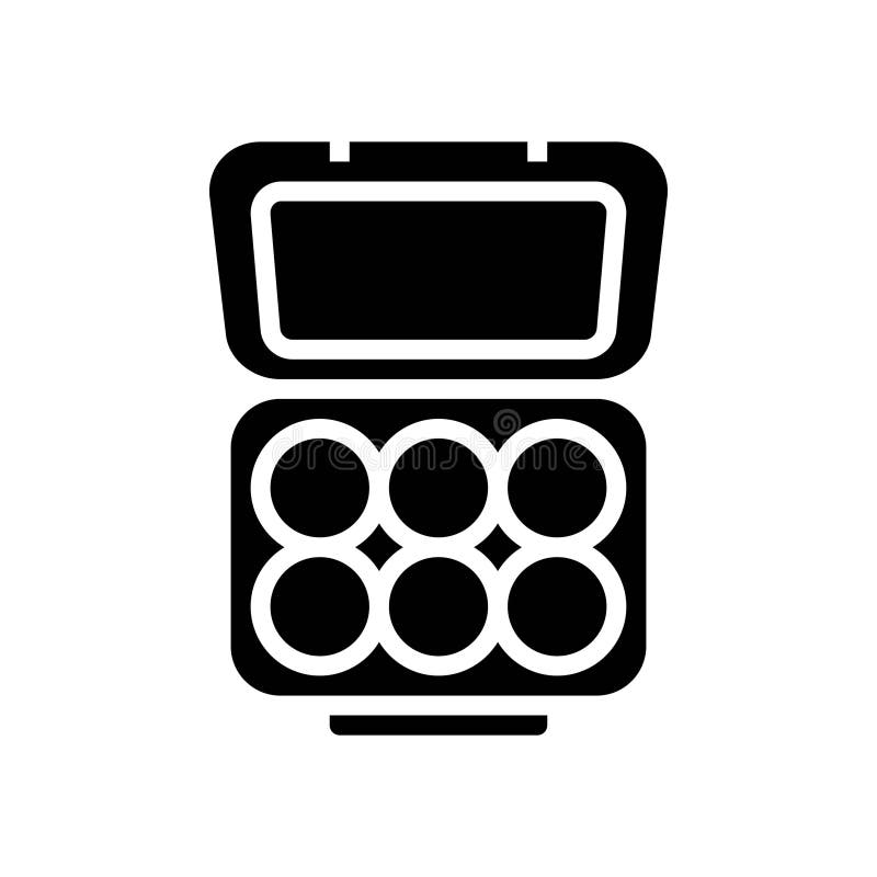 Egg Box Hen Glyph Icon Vector Illustration Stock Vector - Illustration ...
