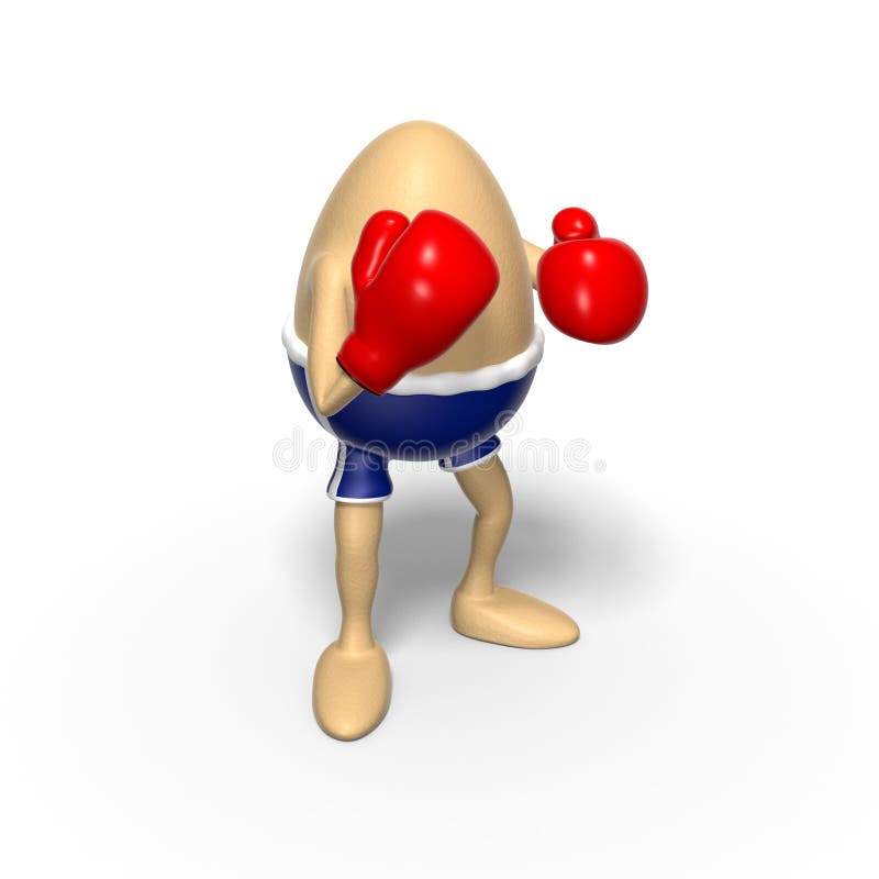 Egg with boxing-gloves stock illustration. Illustration of human - 13340259