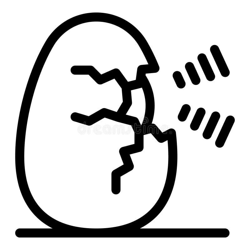 Egg Breaking Open Releasing Light Beams Icon Stock Illustration ...